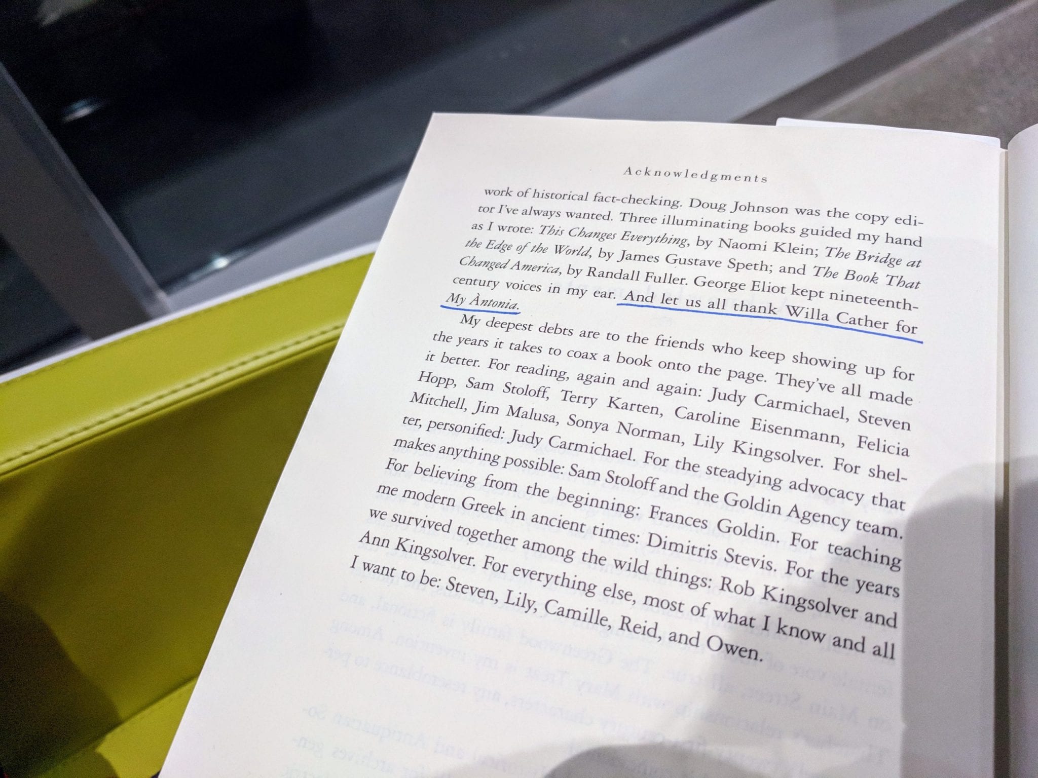 #SundaySentence: Barbara Kingsolver's acknowledgement - Jackie Mantey